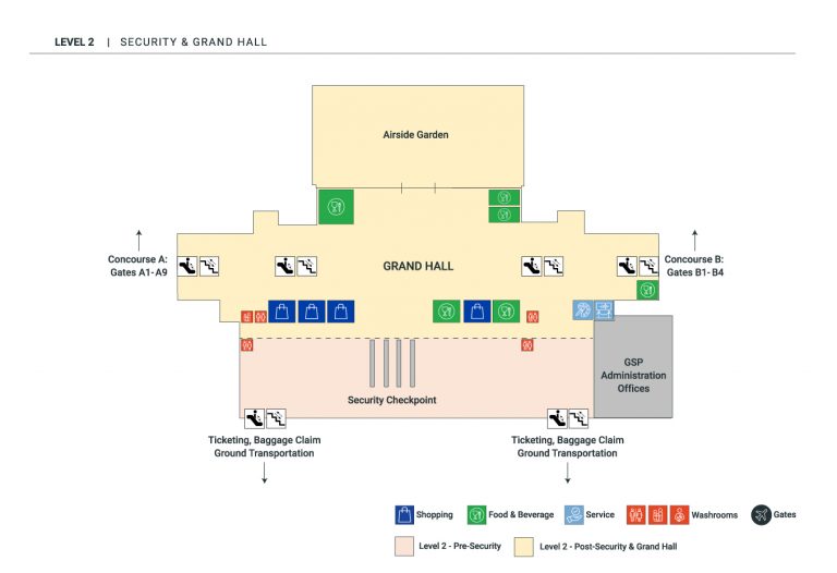 Terminal Map - Greenville-Spartanburg International Airport (GSP ...